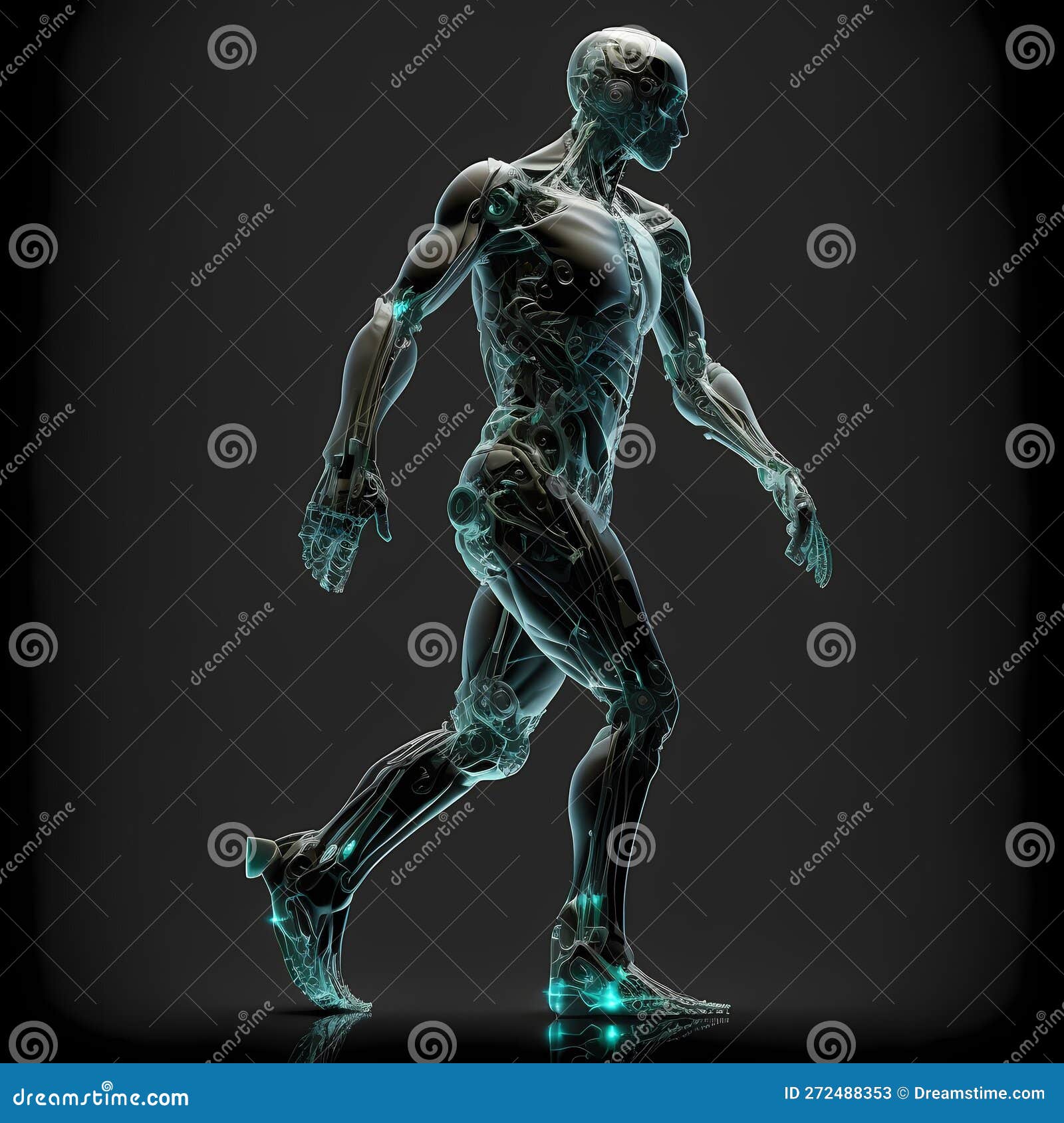 High Tech Men Robot. Generative AI Stock Illustration - Illustration of ...