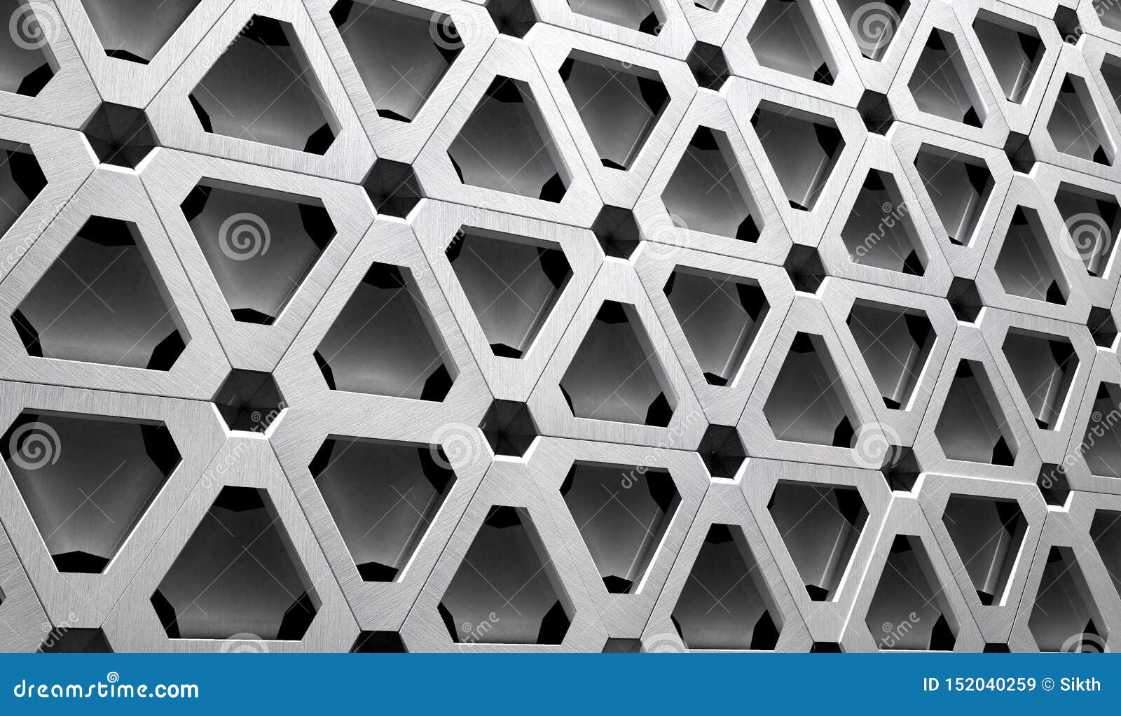 High Tech Metal Grid 3D Illustration Stock Illustration - Illustration ...