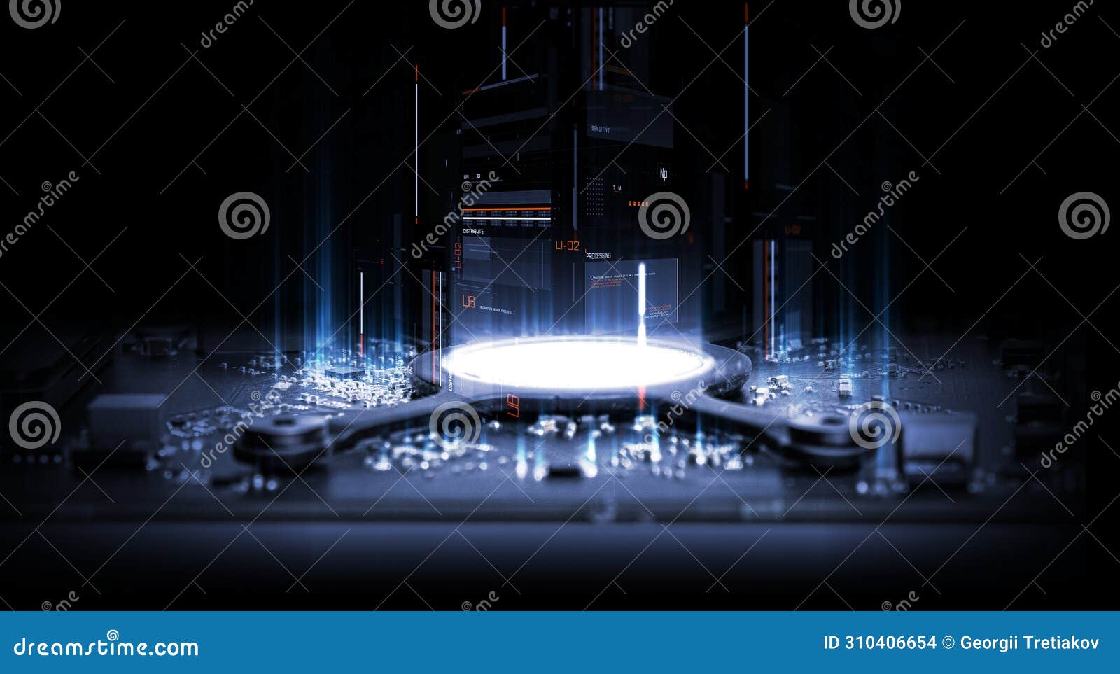 High-Tech Semiconductor Microchip Close-Up Stock Photo - Image of ...