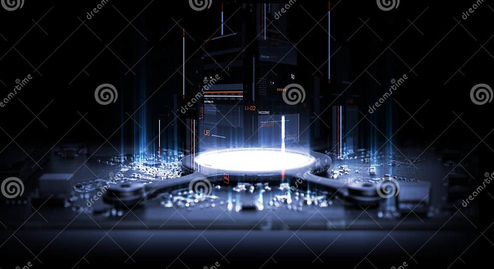 High-Tech Semiconductor Microchip Close-Up Stock Photo - Image of ...