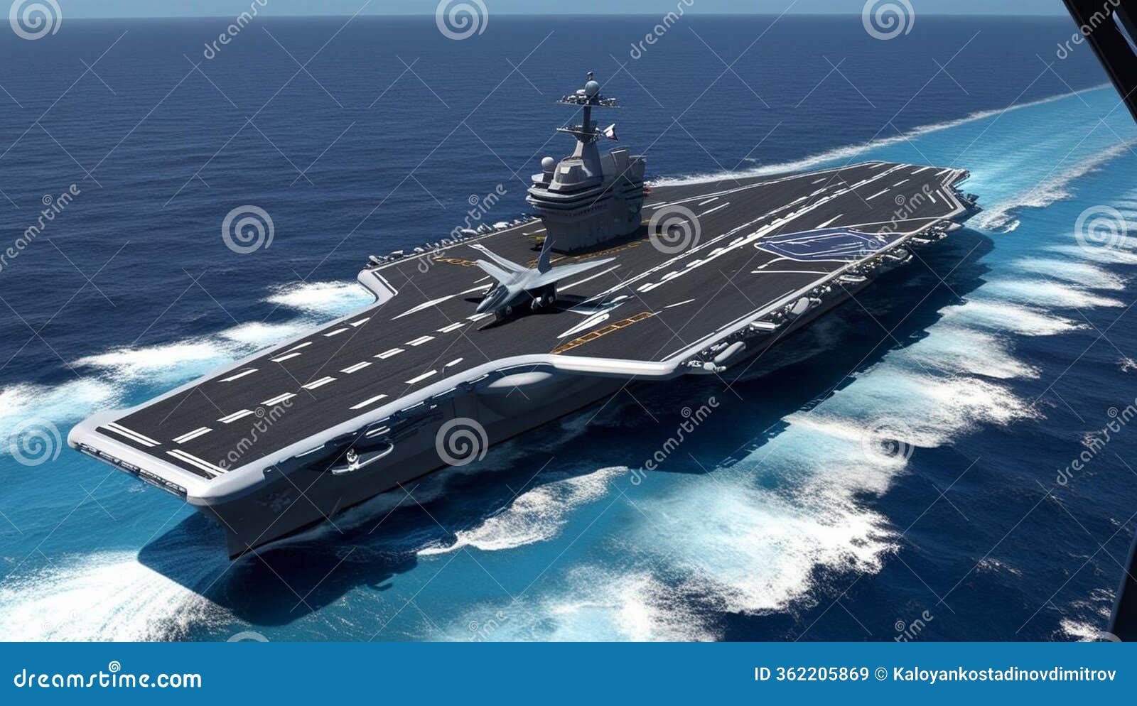 High-tech Military Base in the Ocean Stock Illustration - Illustration ...
