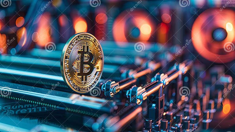 High-Tech Mining Operations Stock Illustration - Illustration of asic ...