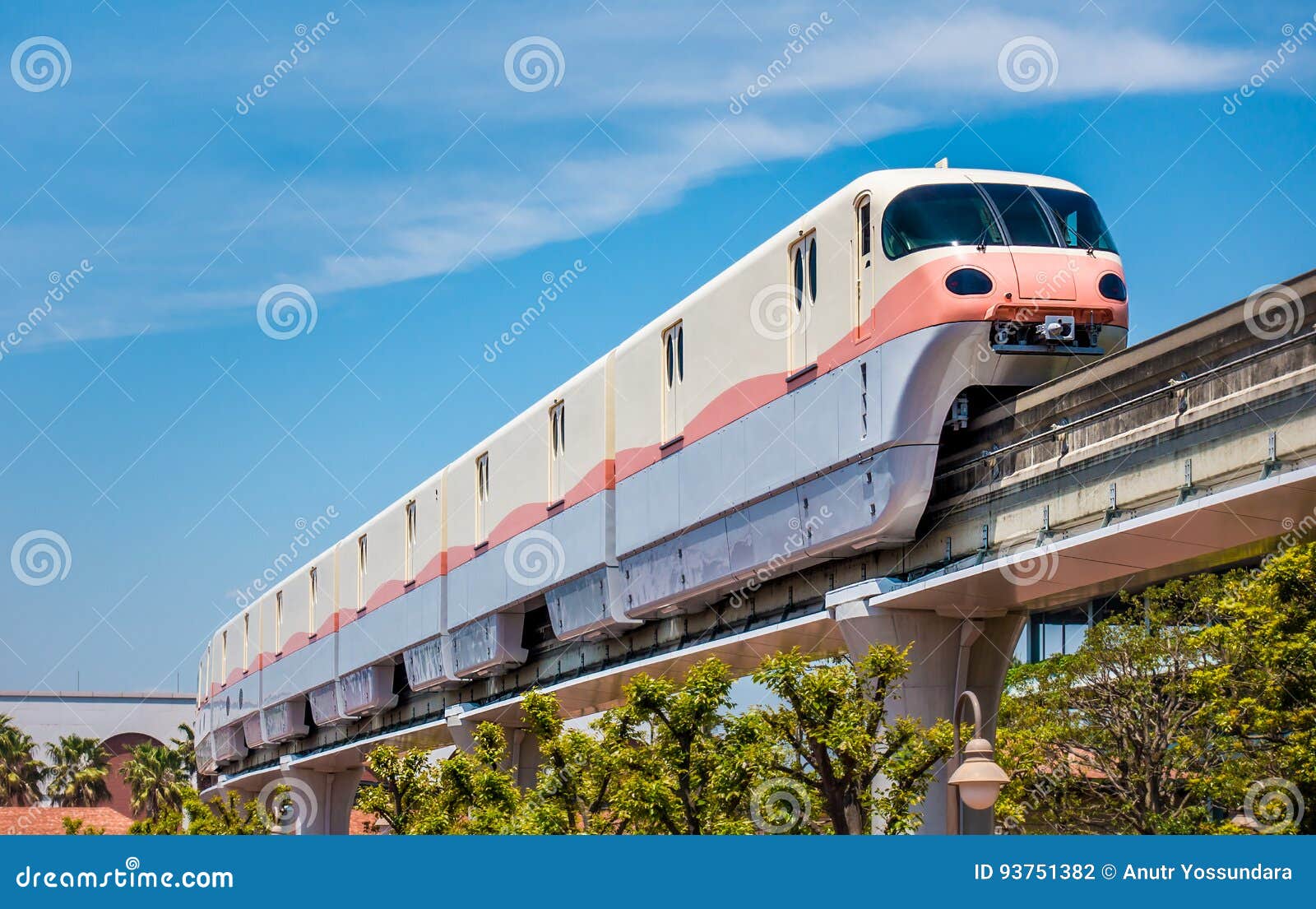 High Tech Monorail is Moving on Track Stock Photo - Image of technology ...
