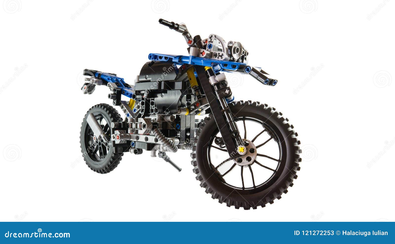 High-tech Motorcycle Toy Constructed Using Lego Blocks Editorial Stock ...
