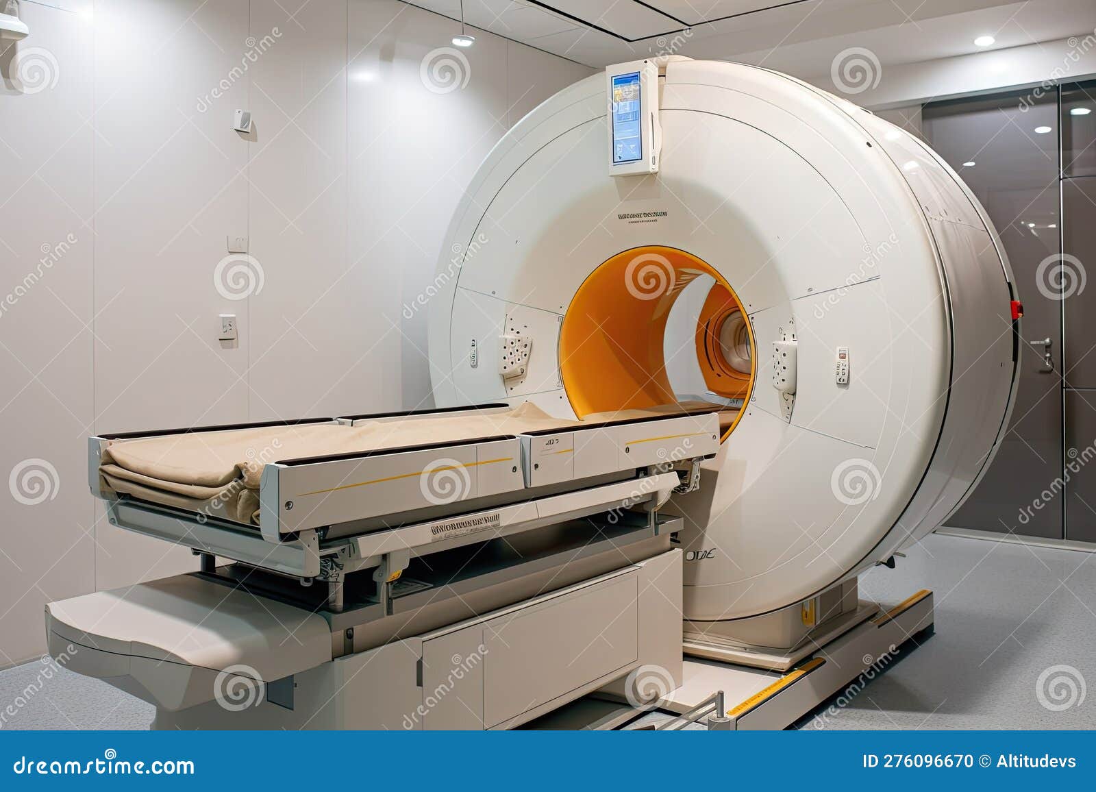 High-tech Mri Scanner, with Metal Coils and Magnetic Fields Visible ...