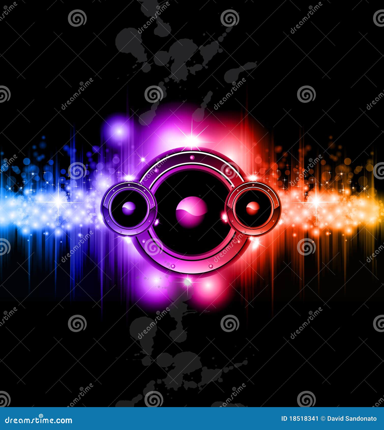 High Tech Music Disco Background Stock Vector - Illustration of music ...