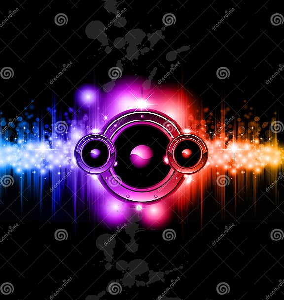 High Tech Music Disco Background Stock Vector - Illustration of music ...