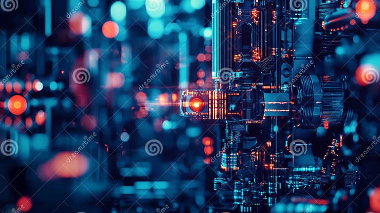 High-tech Network of Connected Circuits Stock Image - Image of cyber ...