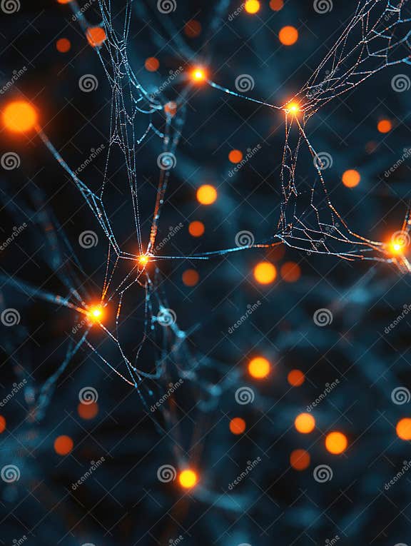 High-tech Neurons and Microcircuits Stock Photo - Image of synapses ...