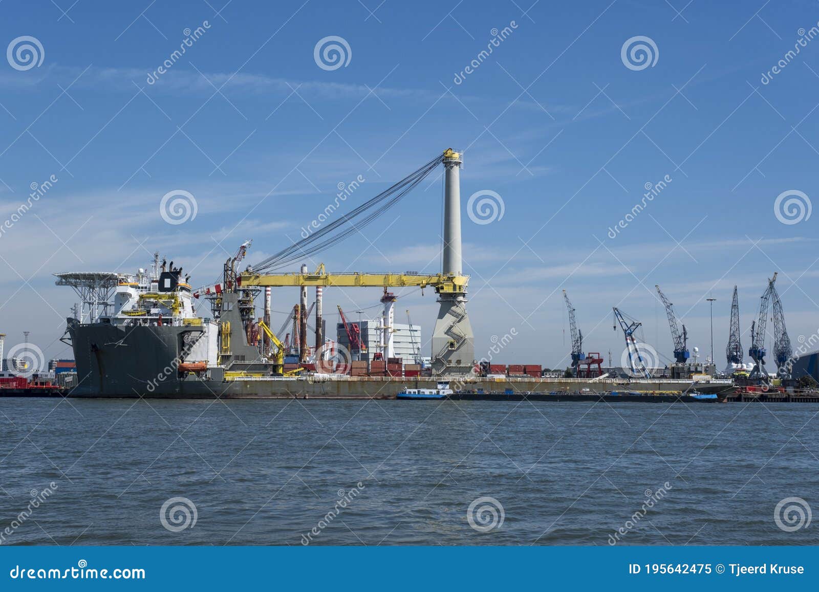 High Tech Offshore Construction Vessel Editorial Image - Image of ...