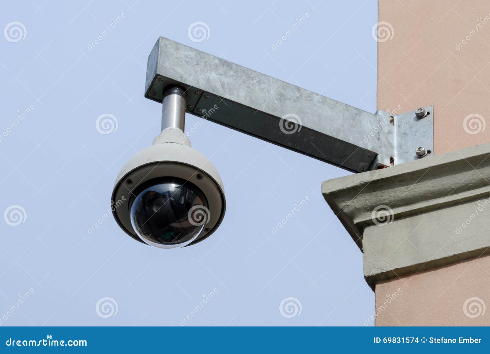 High Tech Overhead Security Camera Stock Photo - Image of guard, record ...