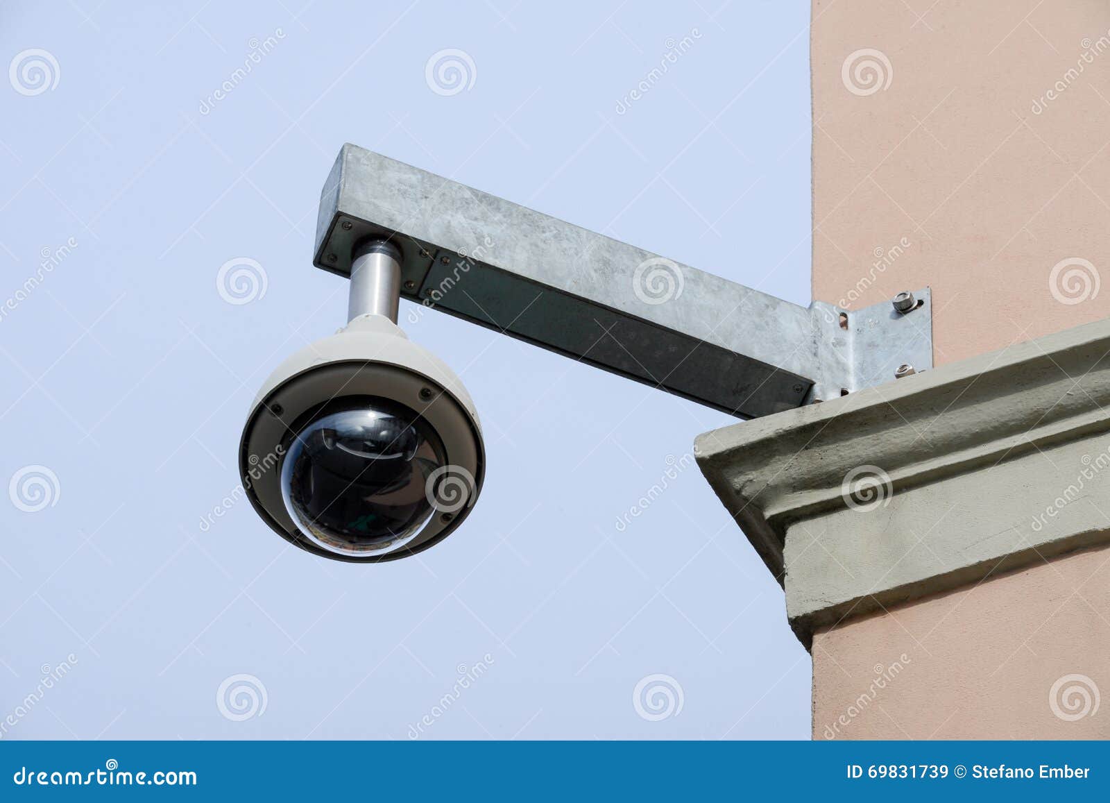 High Tech Overhead Security Camera Stock Image - Image of exterior ...
