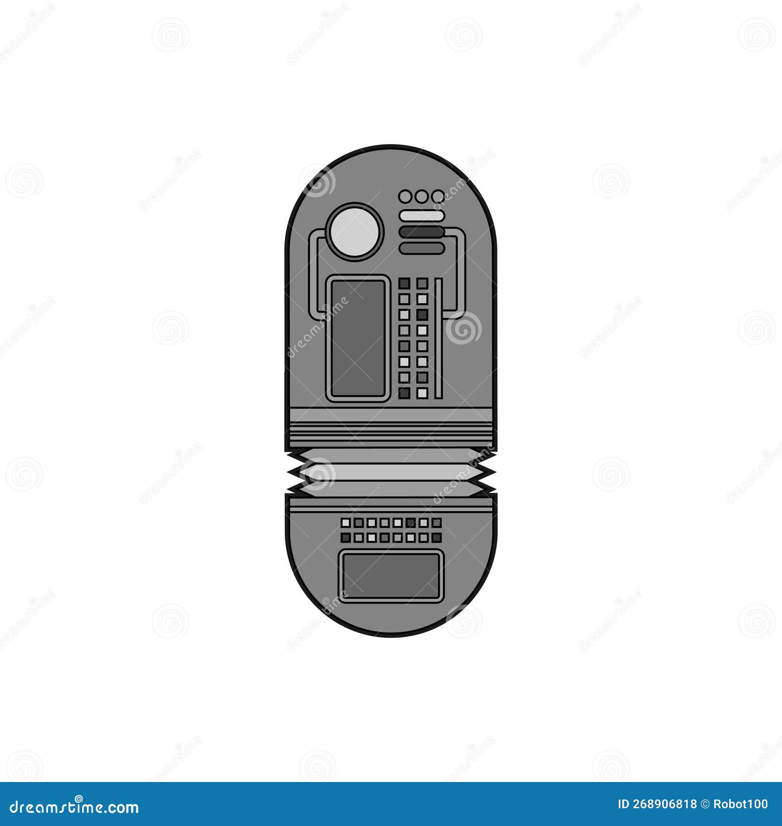 High Tech Pill. Smart Computerized Pilule Stock Illustration ...