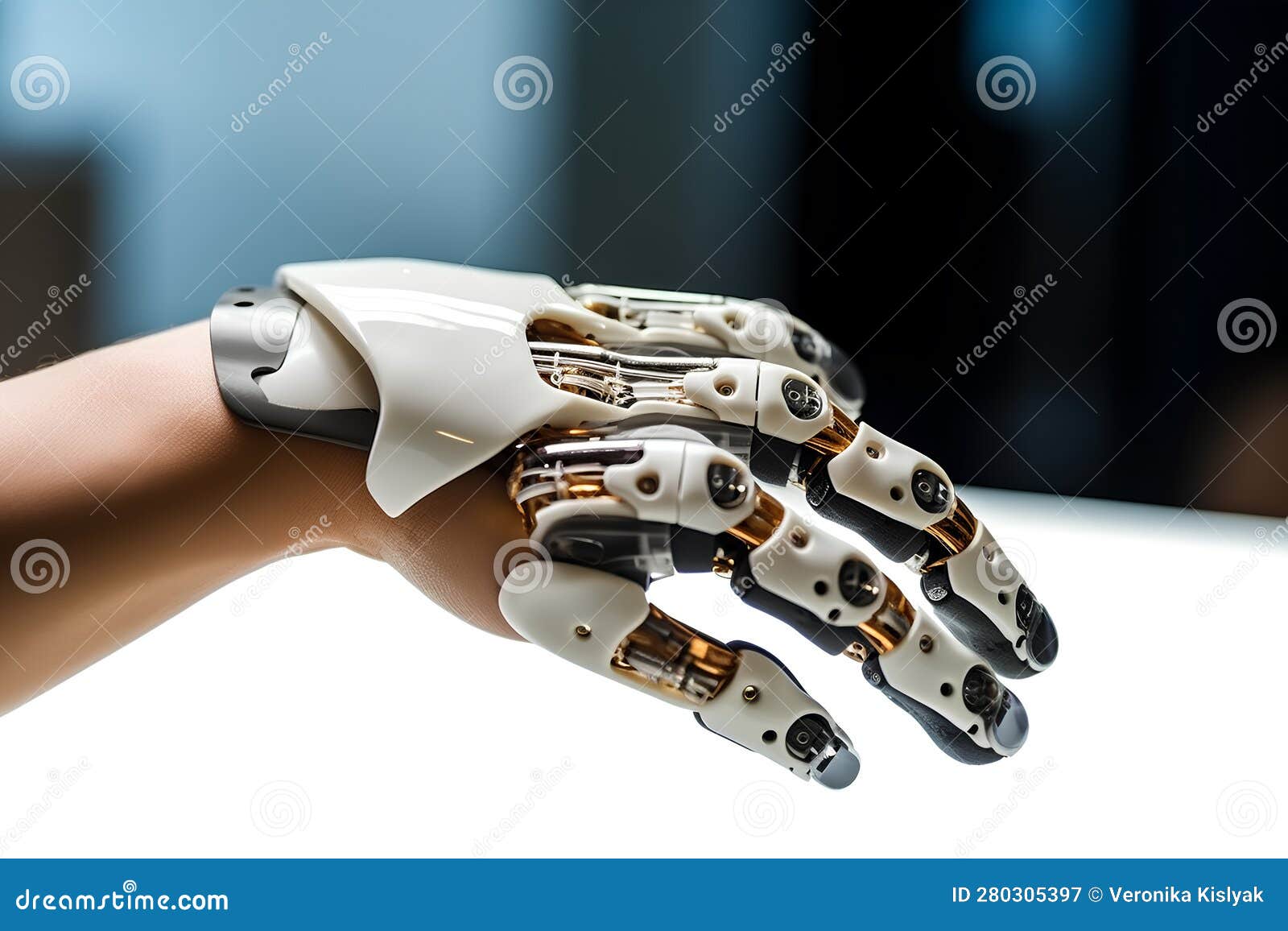High Tech Prosthetic Hand Artificial Limb Advertising of Bionic Prosthesis Arm Ai Generated ...