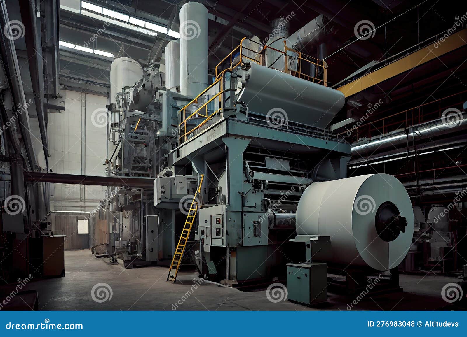High-tech Pulp and Paper Manufacturing Facility with Robotic Equipment ... High-tech Pulp and Paper Manufacturing Facility with Robotic Equipment ...