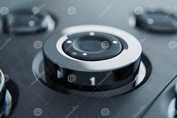 High-Tech Push-Button Control Panel Detail Stock Illustration ...