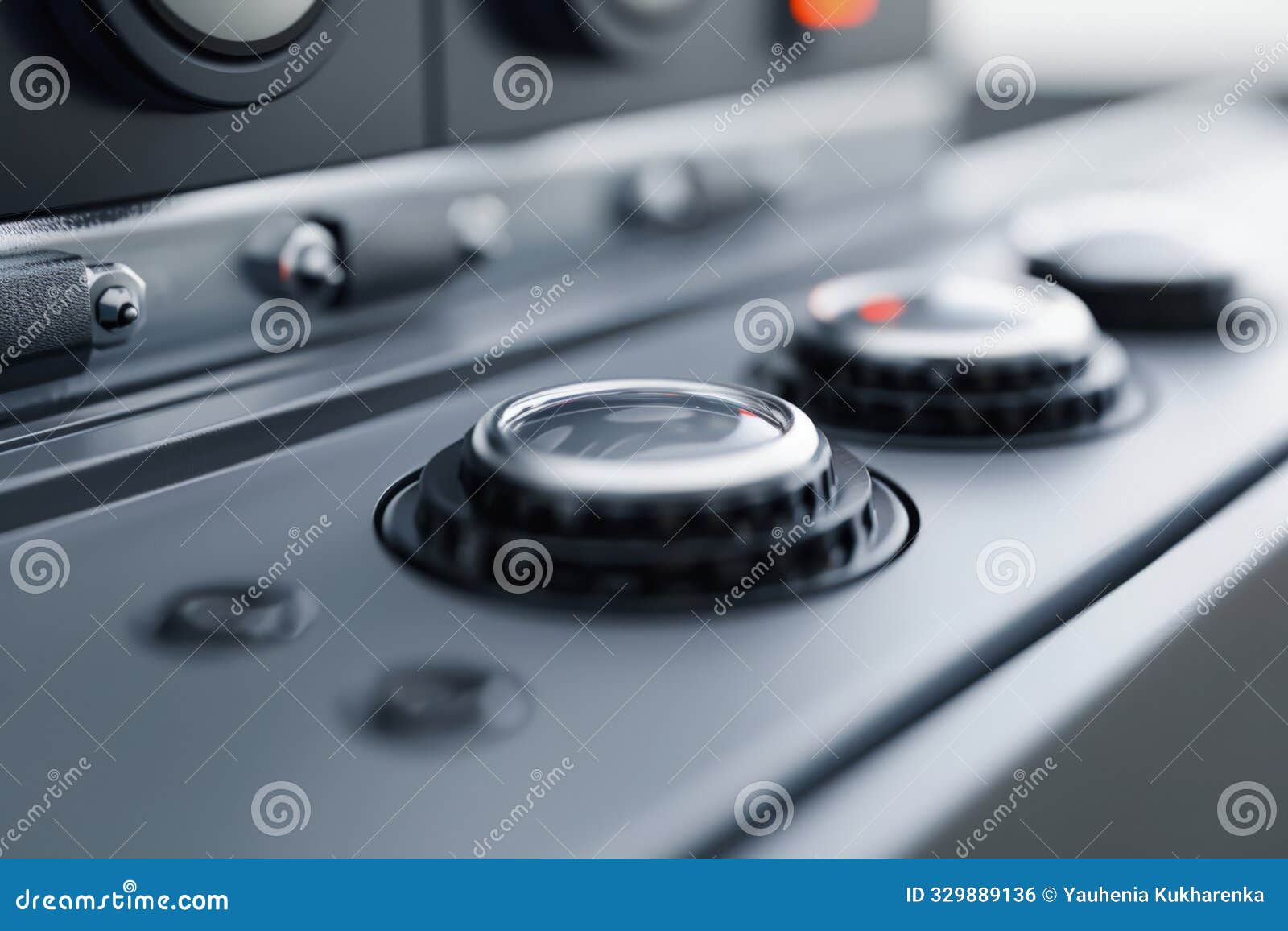 High-Tech Push-Button Control Panel Detail Stock Illustration ...