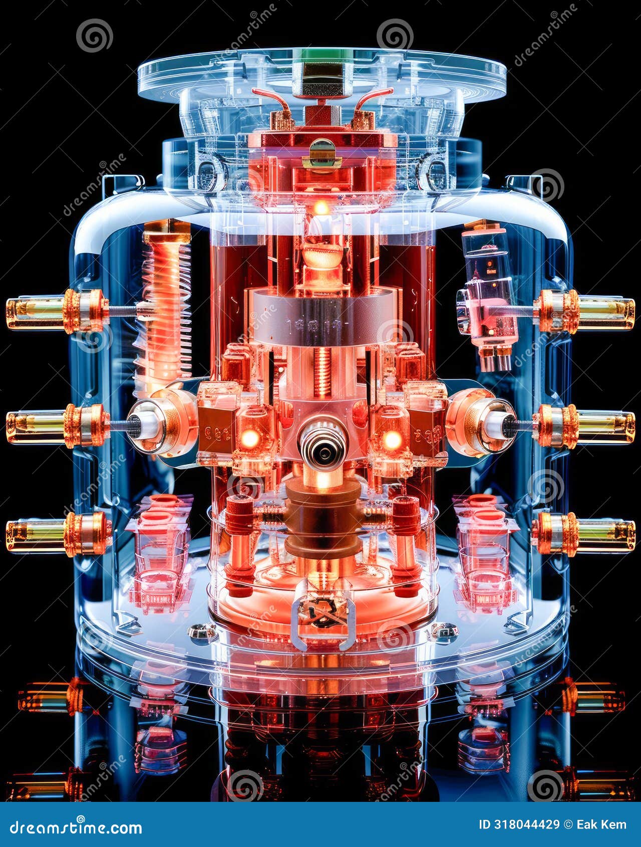 High Tech Quantum Computer with Futuristic Design and Advanced ...