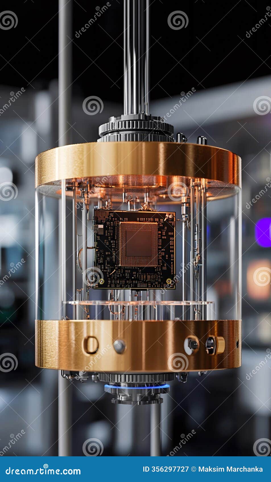 High-Tech Quantum Computing Laboratory Stock Image - Image of ...
