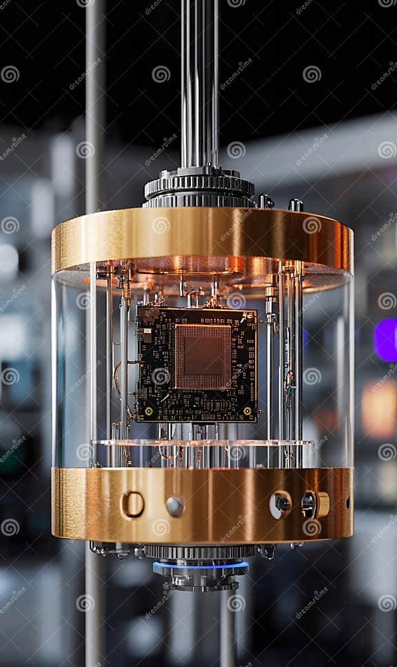 High-Tech Quantum Computing Laboratory Stock Image - Image of ...