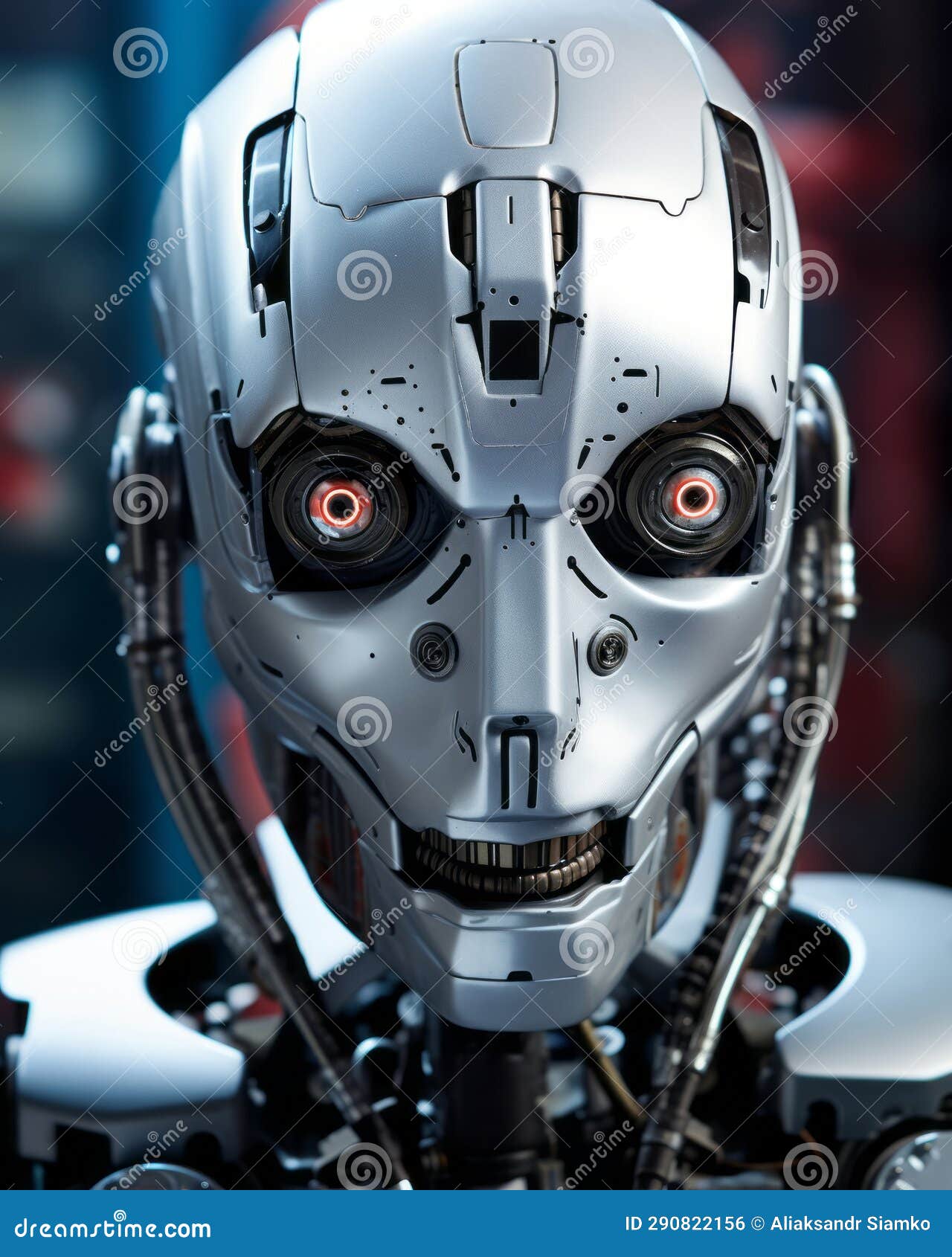 A High-tech Robot with Artificial Intelligence Stock Illustration ...