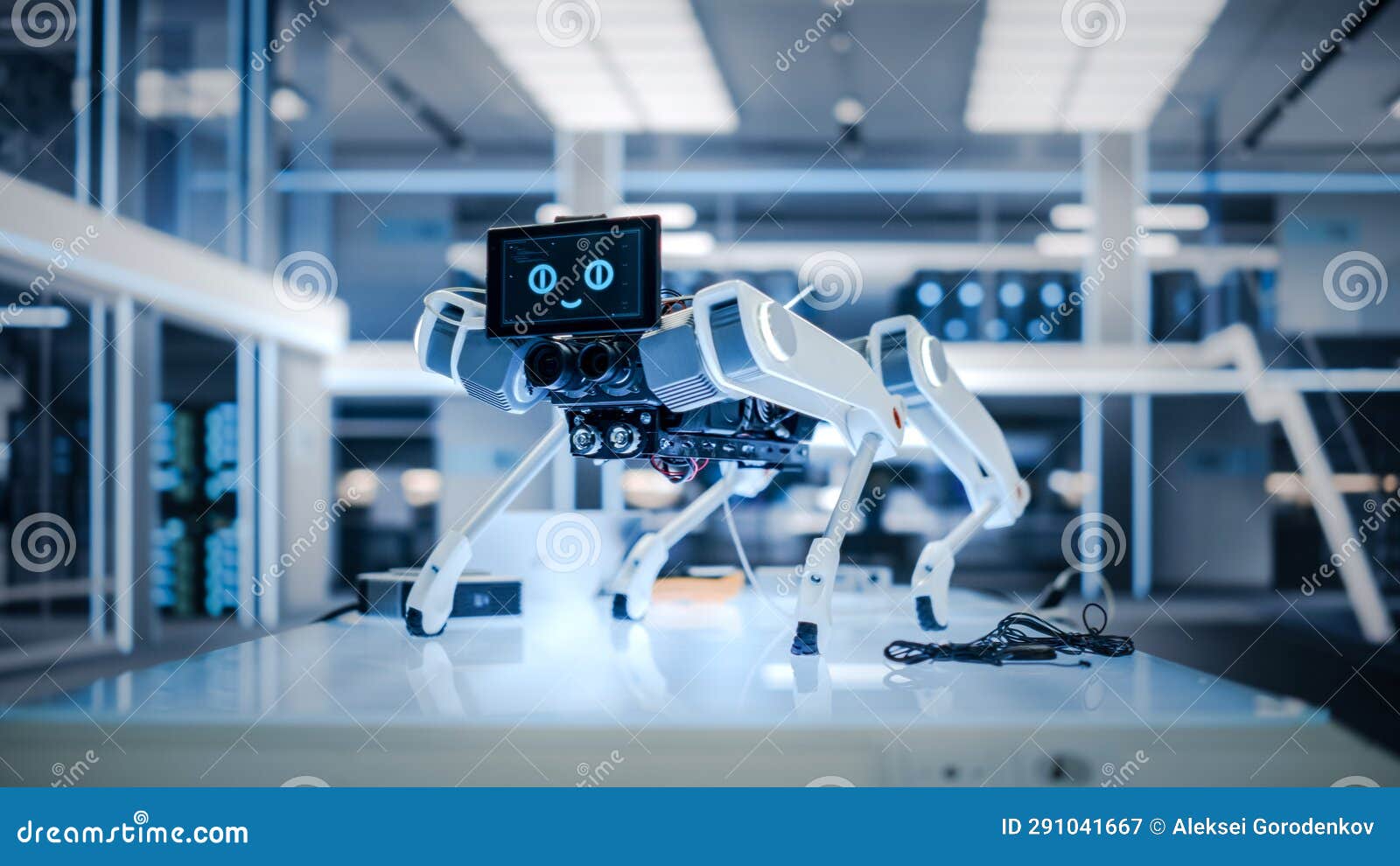 High Tech Robot Dog with Lidars, Sensors, Optics, Computers, Cameras ...