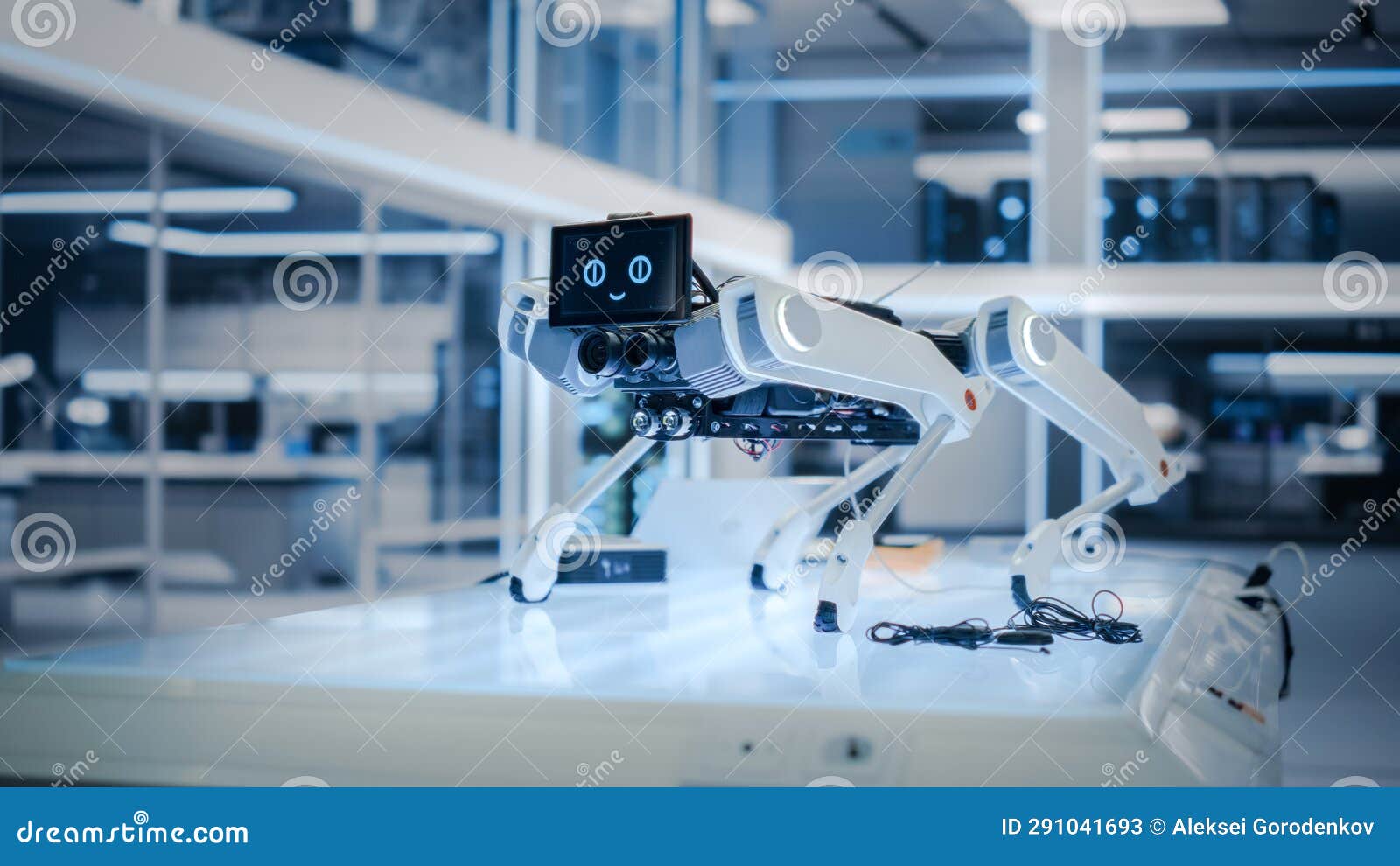 High Tech Robot Dog with Lidars, Sensors, Optics, Computers, Cameras ...