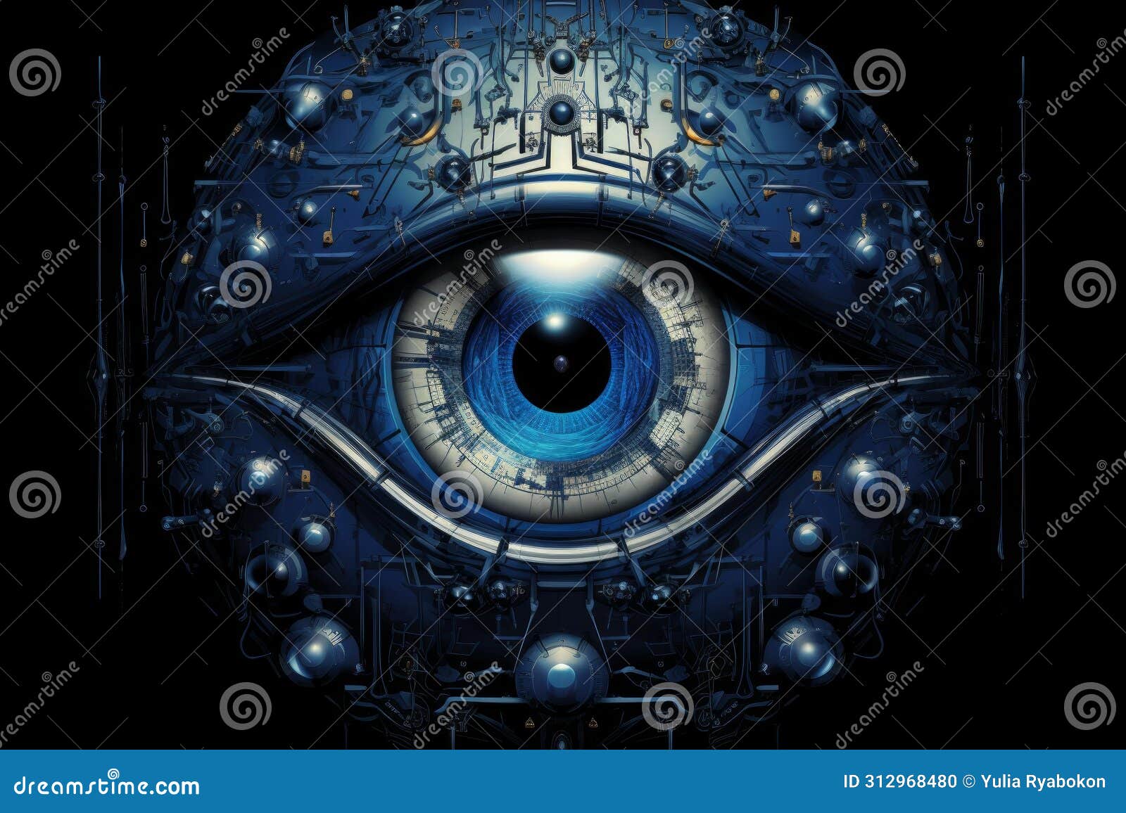 High-tech Robot Eye. Generate Ai Stock Photo - Image of lens, cataract ...