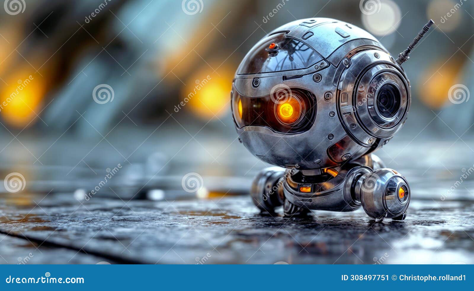 High-tech Robot with a Luminous Eye, Exuding Futuristic Sophistication ...