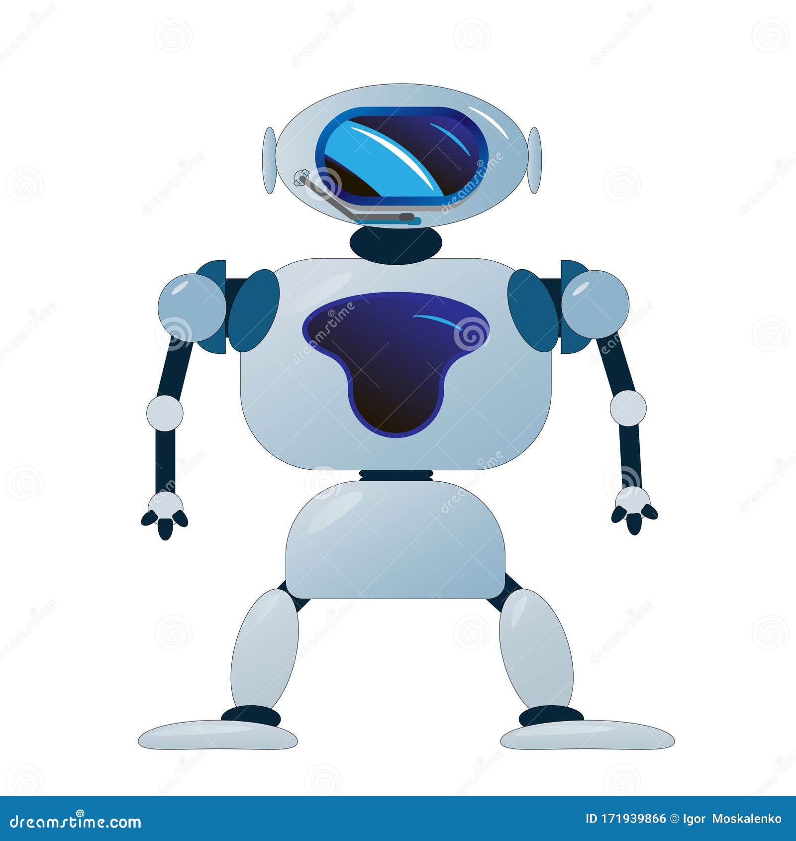 Modern high-tech robot stock vector. Illustration of cartoon - 171939866