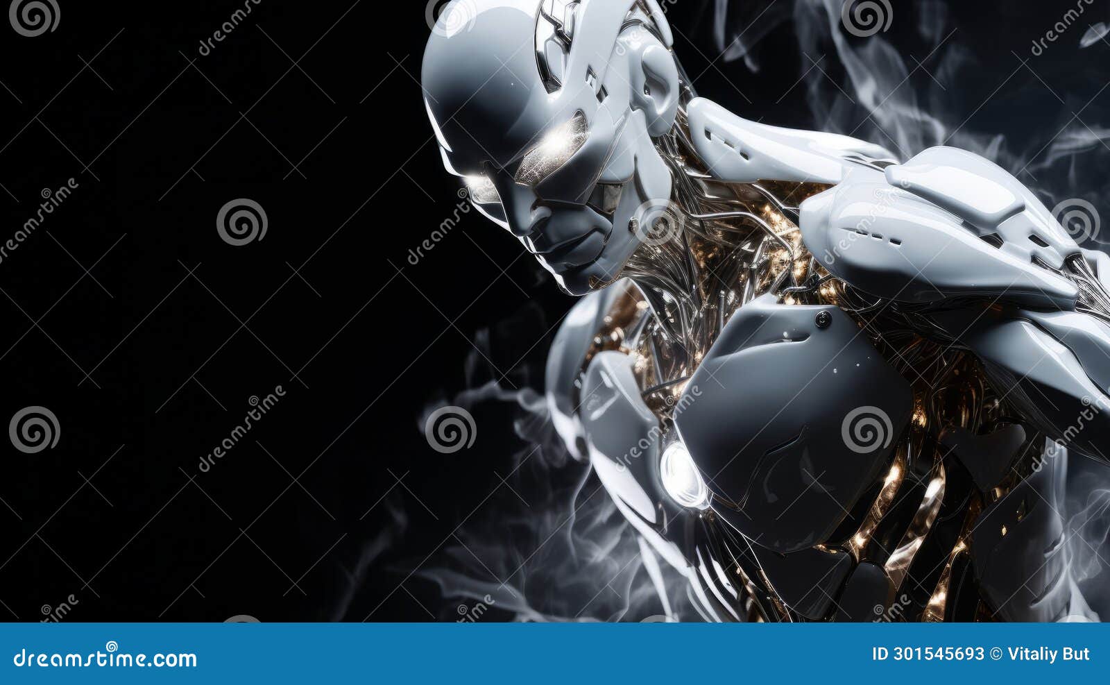 High-tech Robot Streamlined Shape, AI Stock Image - Image of ...