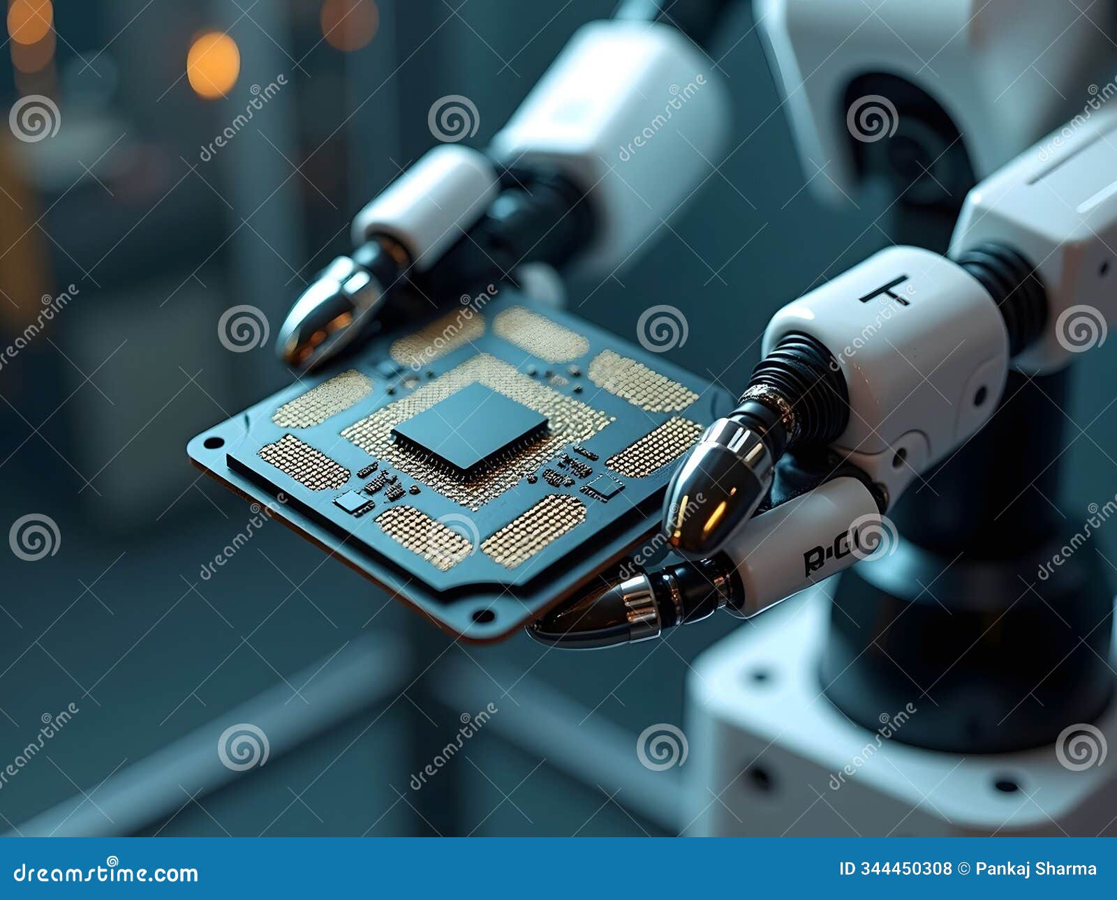 Industrial Robotic Manipulator End Effector Securely Holding ...