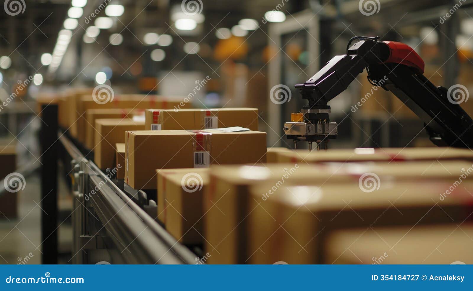 High-tech Robotic Arm Quickly Assembling Product Packages on an ...