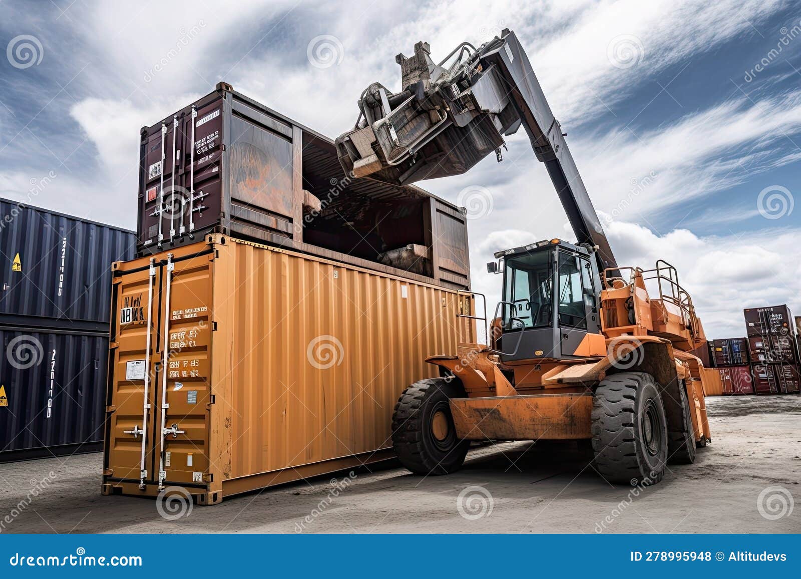 High-tech Robotic Arm Removing Waste from Storage Container Stock Photo ...
