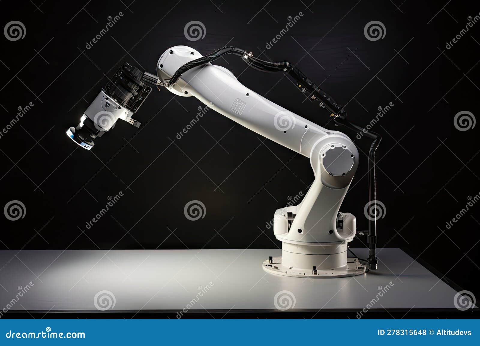 High-tech Robotic Arm, with Specialized Gripper and Light Source for ...