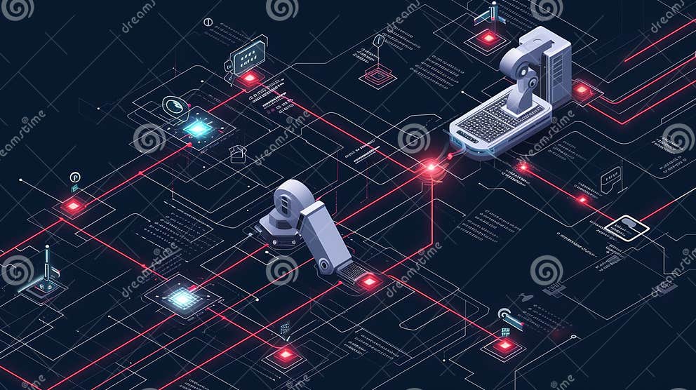 High-Tech Robotic and Digital Integration Stock Photo - Image of cyber ...