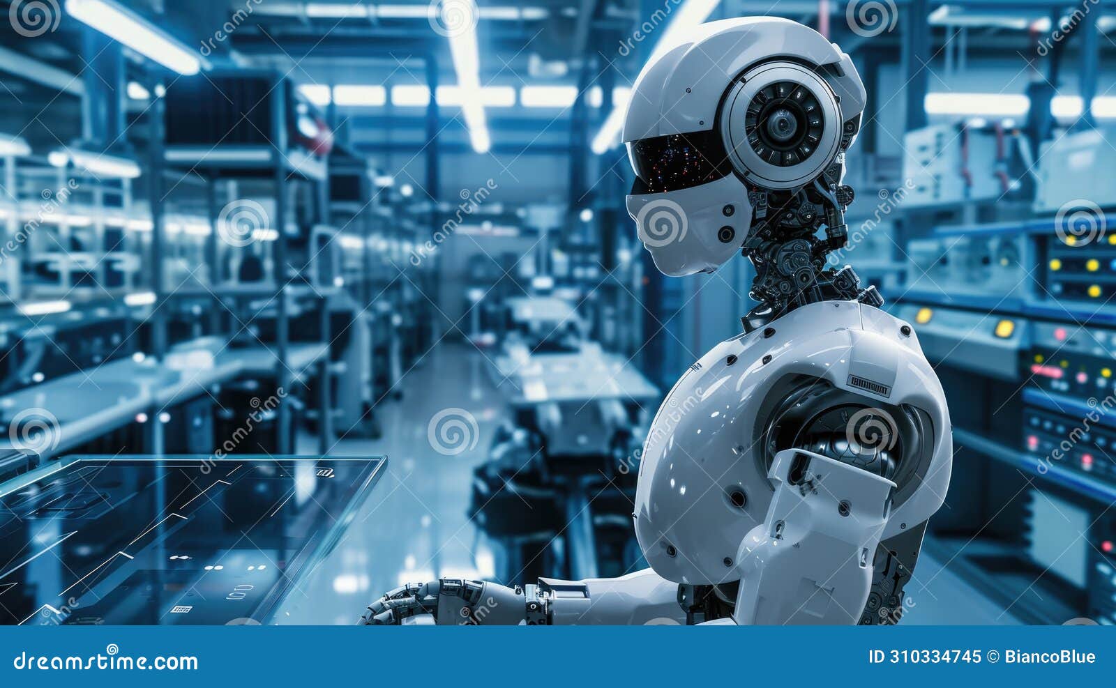 A High-tech Robotics Lab, Engineers Working on Advanced AI Machines ...