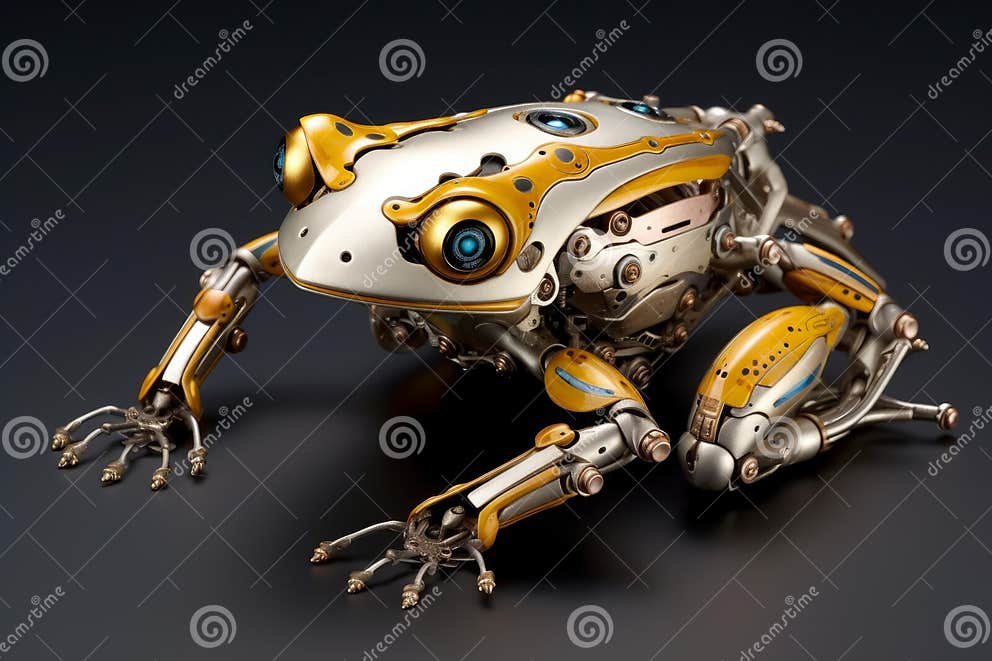 High-tech Robotized Modern Frog. Generate Ai Stock Photo - Image of ...