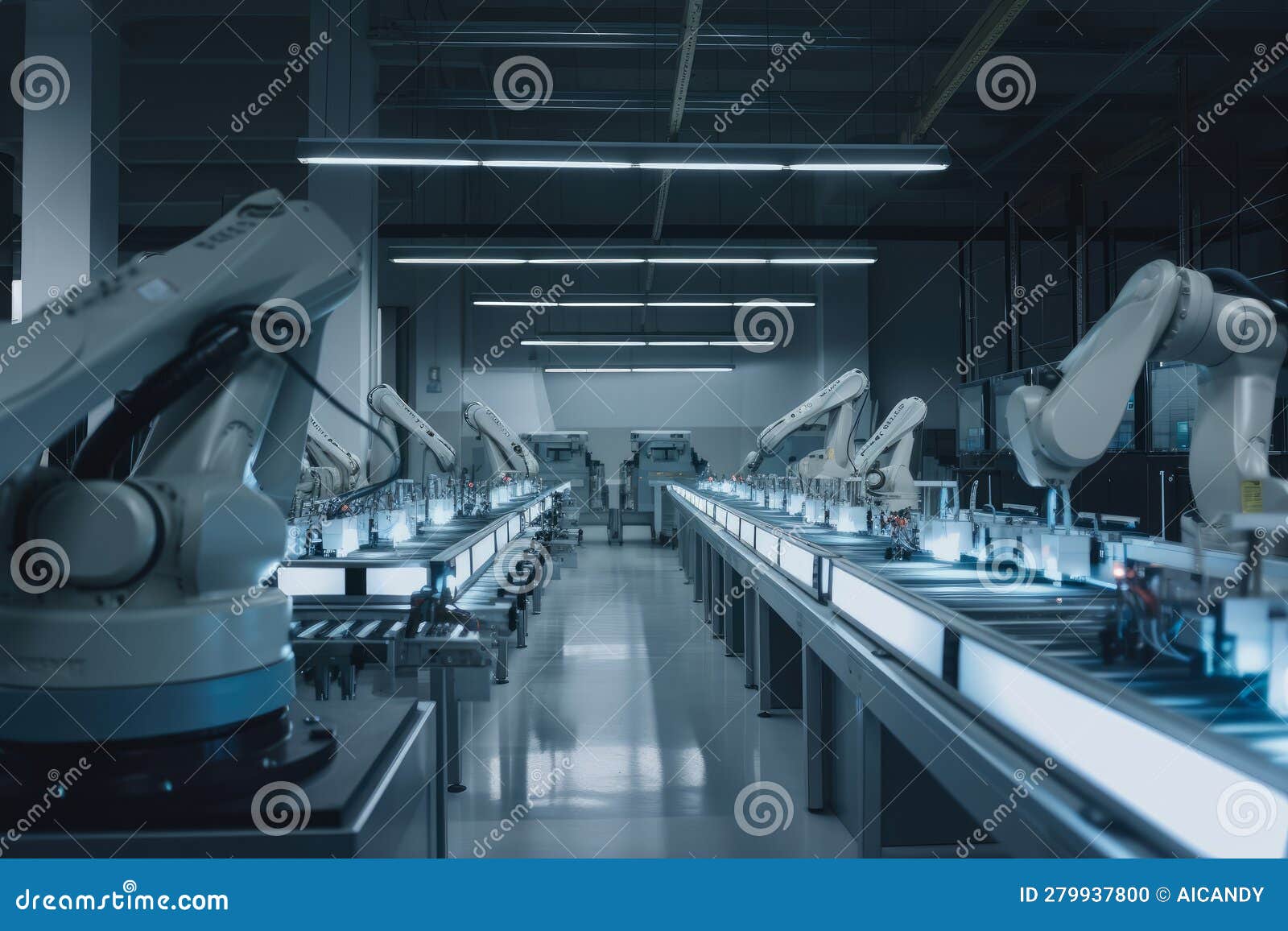 Robots Assembling The Candlestick Chart, Placing Buy And Sell Orders ...