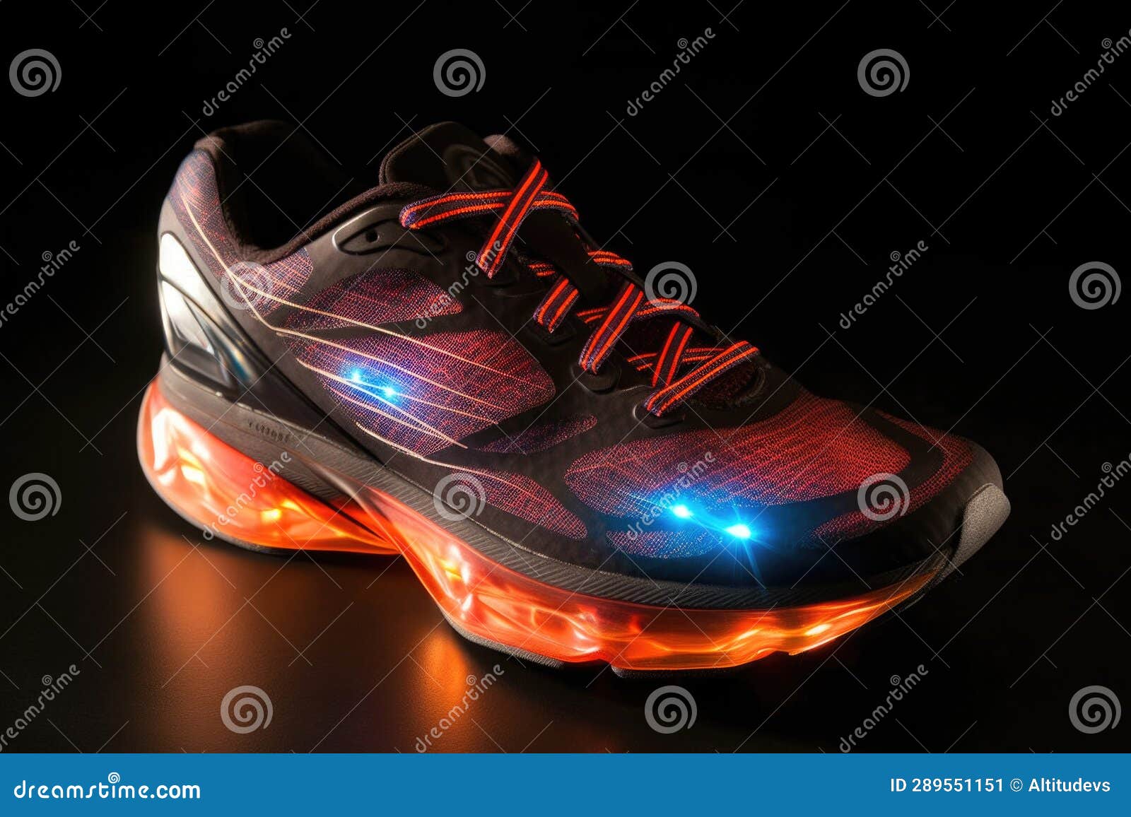 High-tech Running Shoes with Embedded Sensors Stock Image - Image of ...