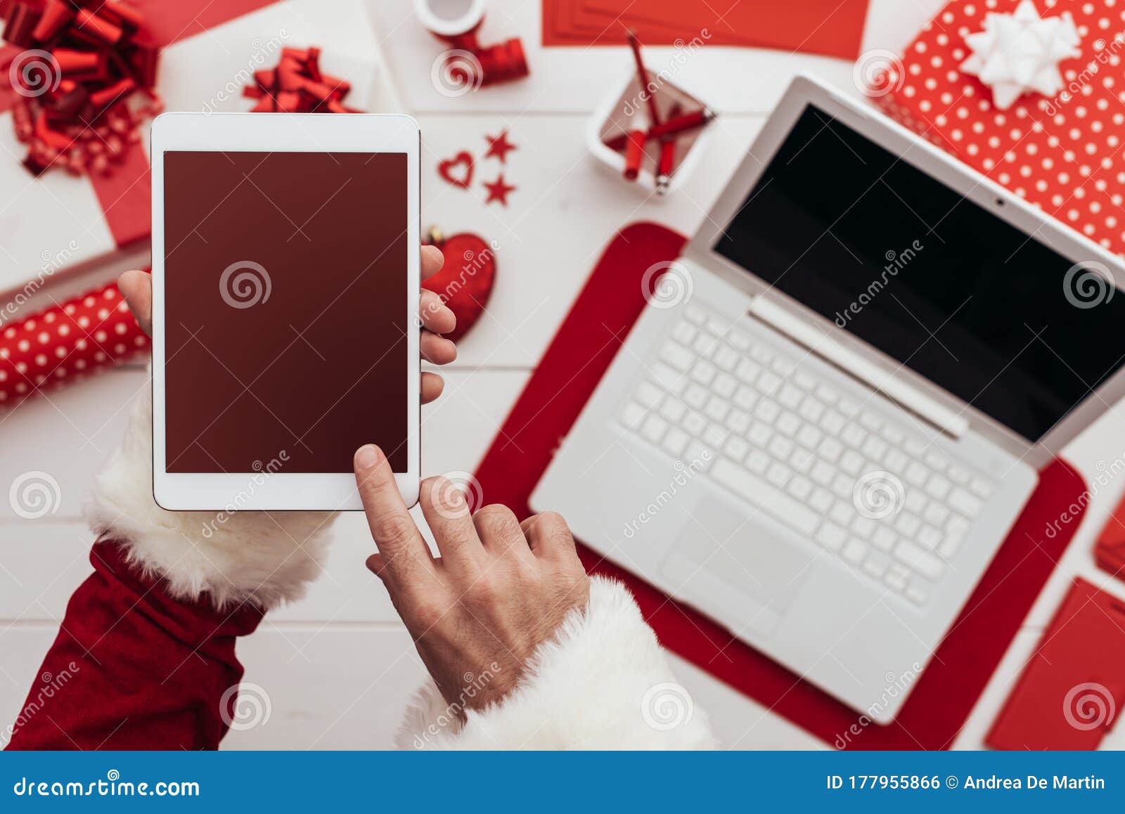 High tech Santa stock photo. Image of internet, connecting - 177955866