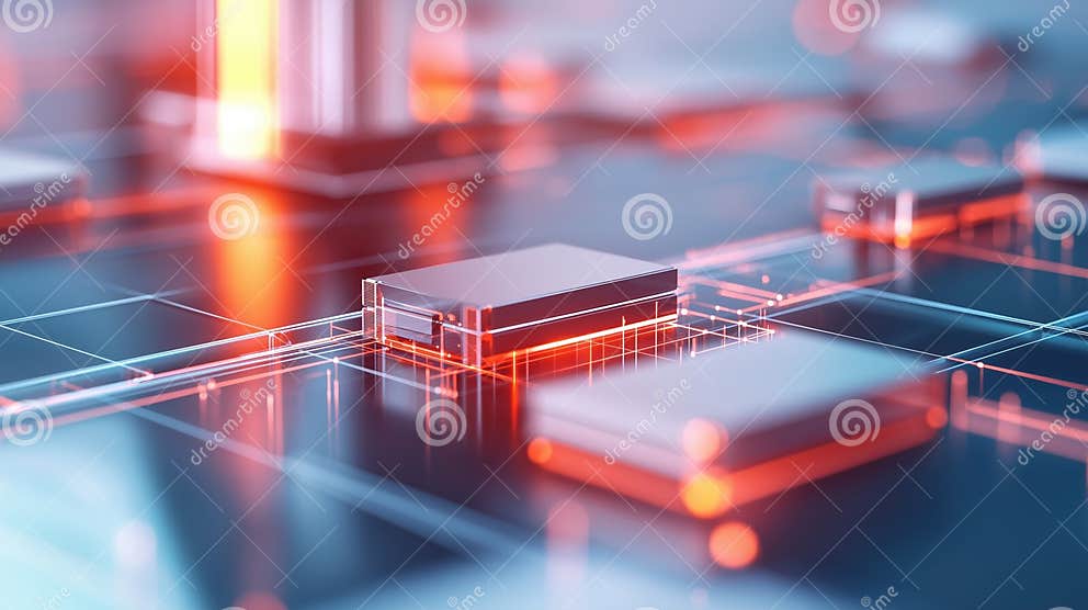 High-tech Scanners Analyzing Objects, Laser Precision, 3D Illustration ...