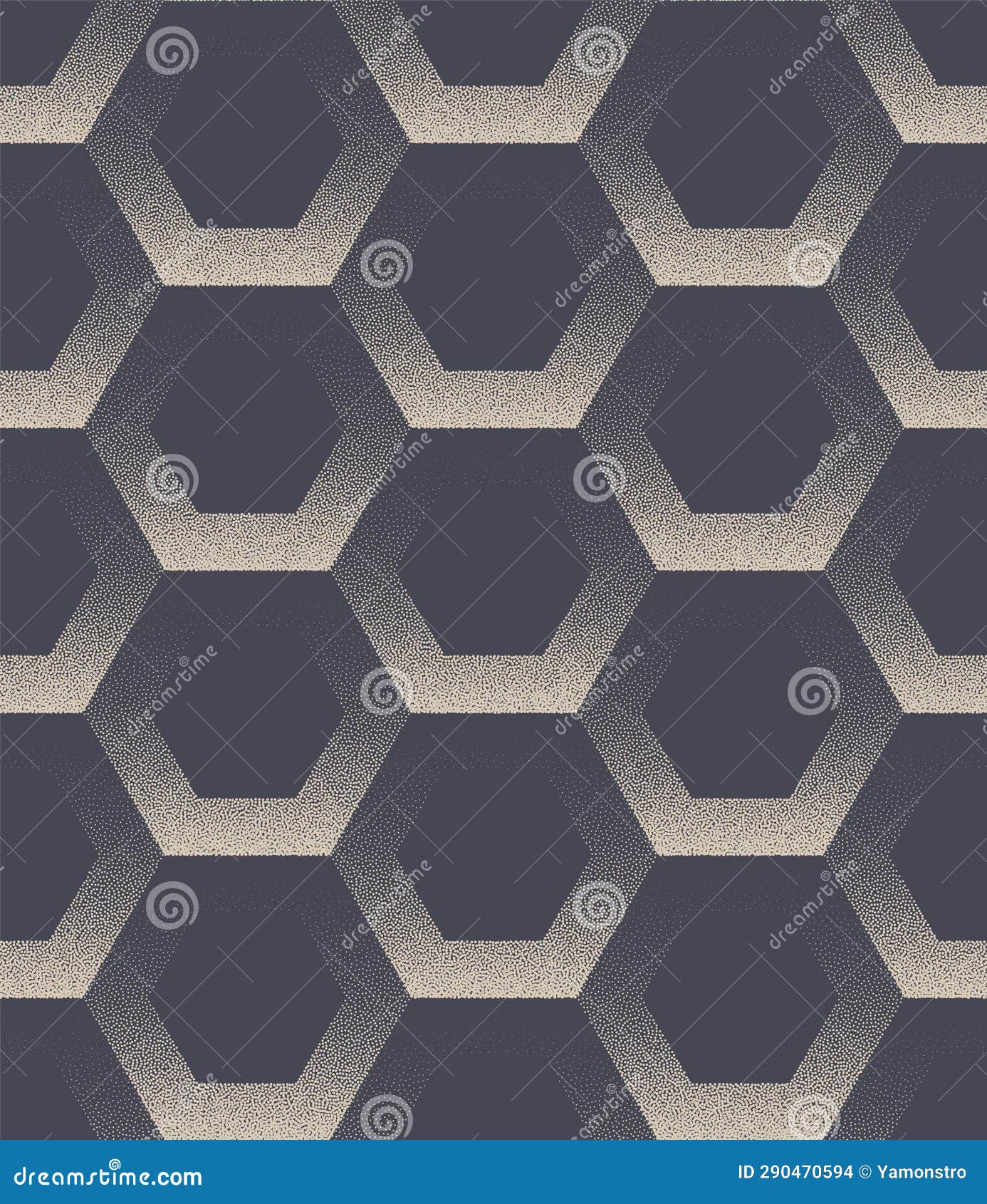 High-Tech Sci-Fi Hexagon Grid Seamless Pattern Vector Dotted Abstract ...