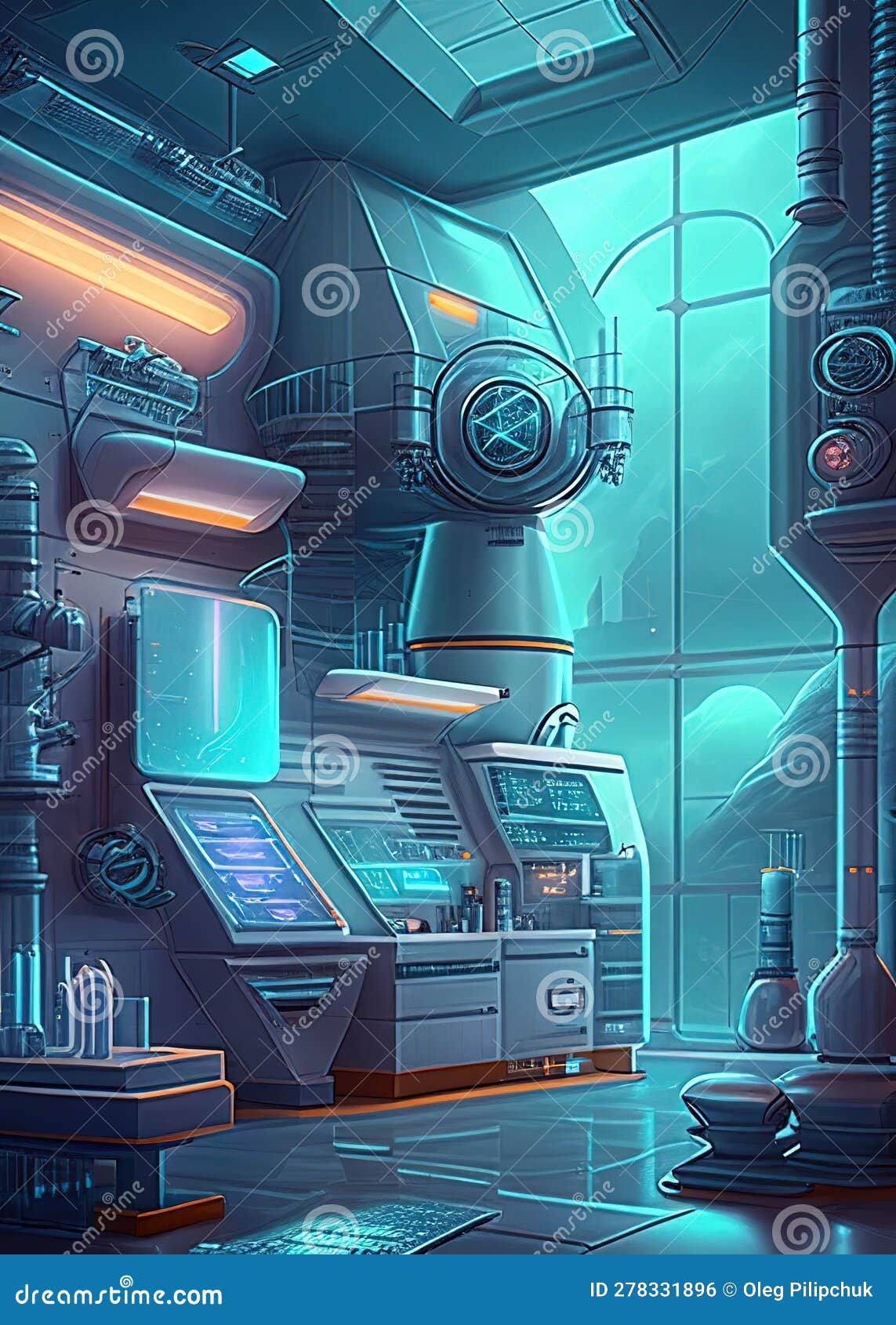 High-tech Science Laboratory with Unique Equipment Stock Photo - Image ...