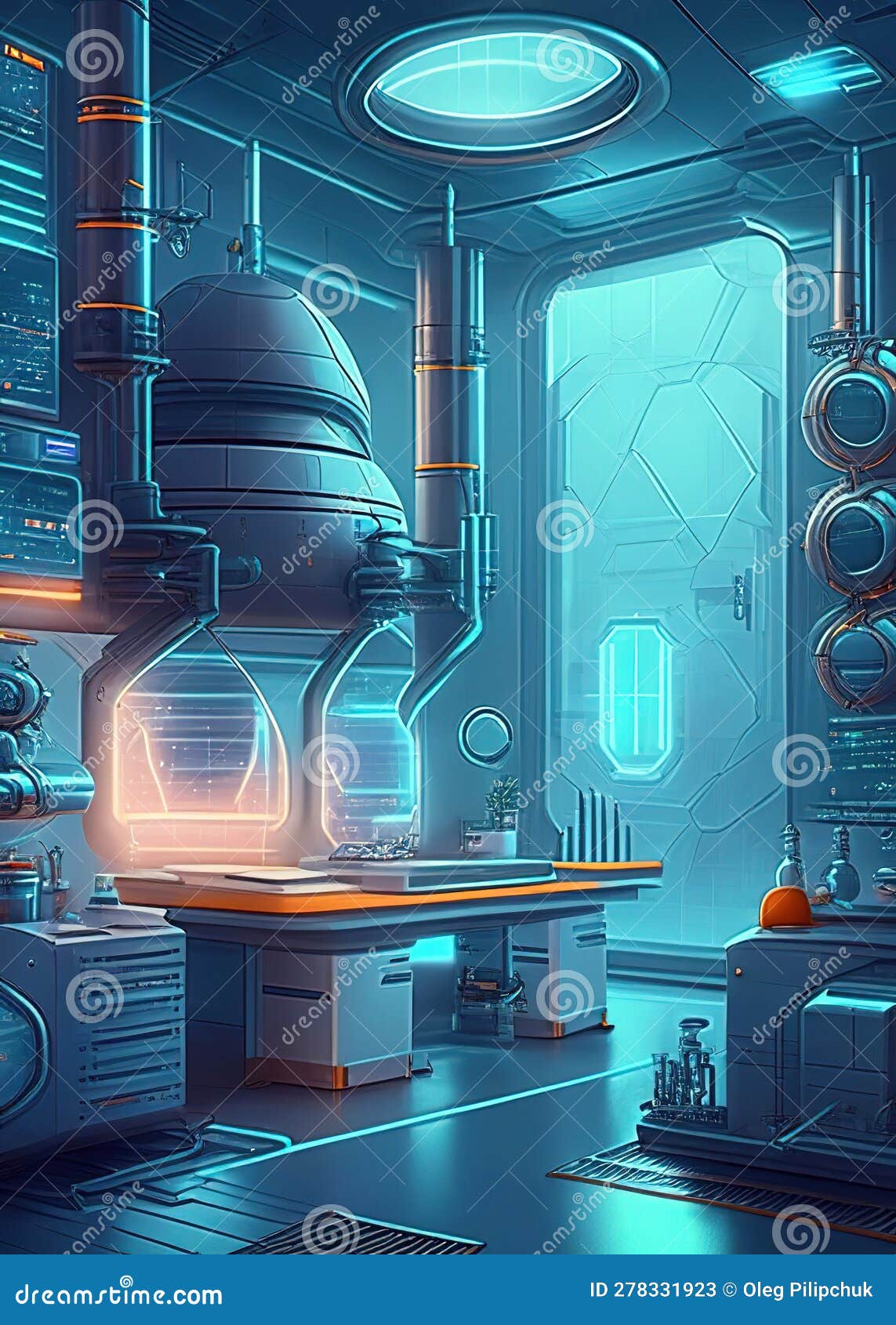 High-tech Science Laboratory with Unique Equipment Stock Image - Image ...