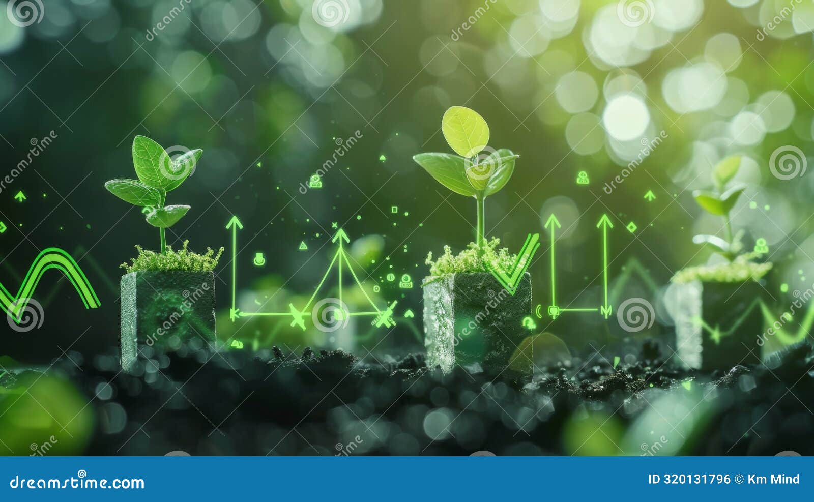High-Tech Seedlings in Smart Farming Environment Stock Illustration ...