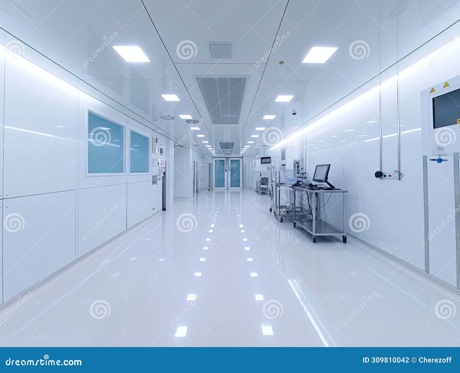 High-Tech Semiconductor Production Facility Stock Illustration ...