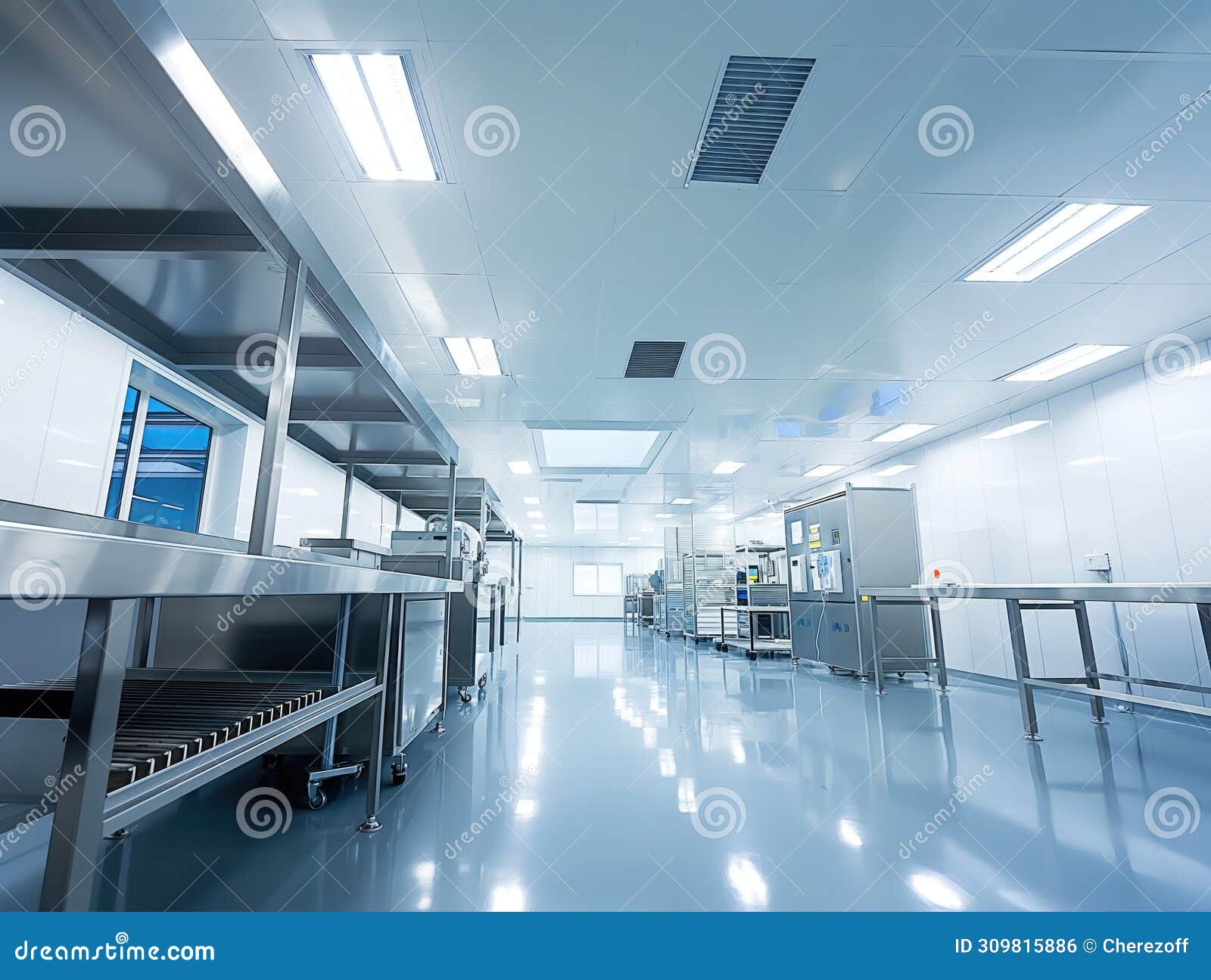 High-Tech Semiconductor Production Facility Stock Illustration ...