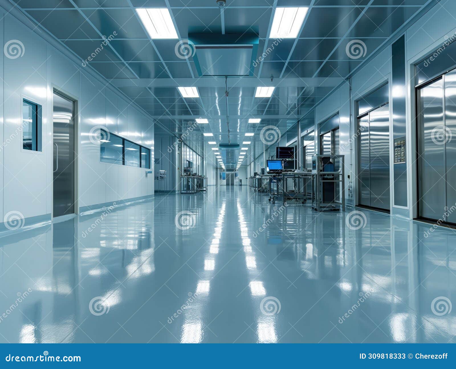 High-Tech Semiconductor Production Facility Stock Image - Image of ...