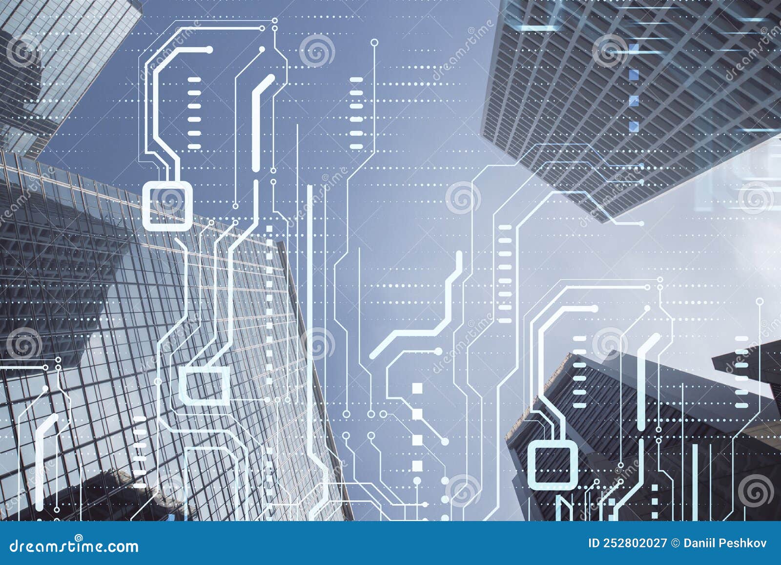 High-tech Sensor Circuit Board Panel. Technology and Digital ...